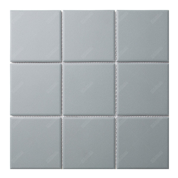 Foshan Wholesale Unglazed Full Body Finish 4x4 Ceramic Grayish Blue ...