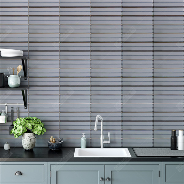 Foshan Wholesale Bamboo Style Glosst Glazed Blue Porcelain Subway Tile ...