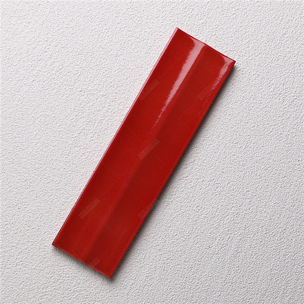 China Foshan Factory Bamboo Style High-Glossy Porcelain Red Subway Tile ...