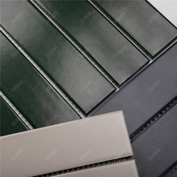 Wholesale Price 2x8 Inch Matte Glazed Dark Green Ceramic Rectangle ...