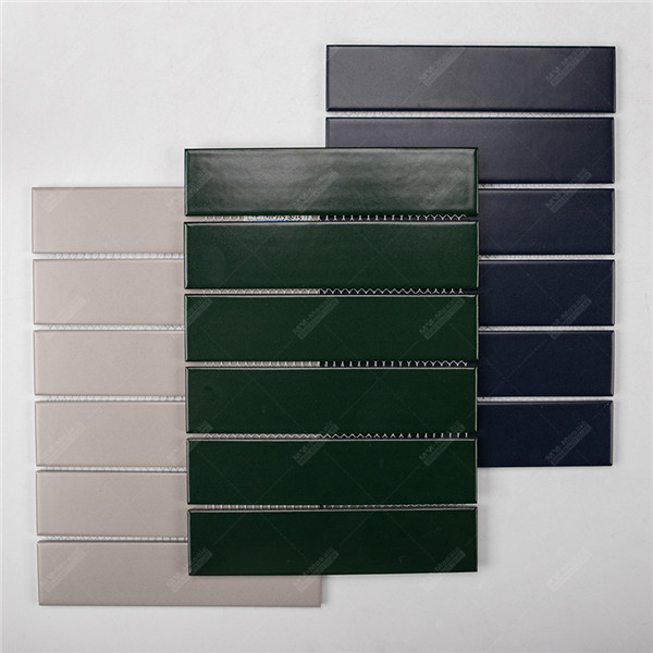 Wholesale Price 2x8 Inch Matte Glazed Dark Green Ceramic Rectangle ...