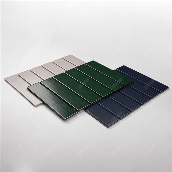 Wholesale Price 2x8 Inch Matte Glazed Dark Green Ceramic Rectangle ...