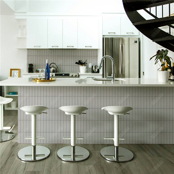 China Wholesale 2x8 Inch Rectangle Matte Ceramic Light Grey Mosaic ...