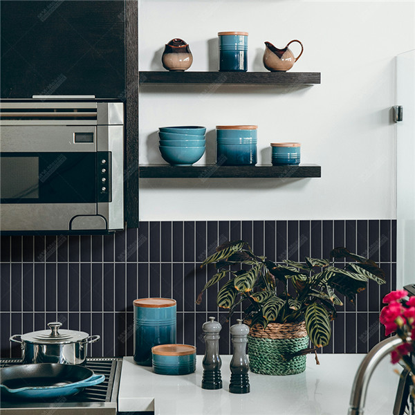 Foshan Manufacturer 2x8 Inch Porcelain Matte Dark Blue Subway Mosaic ...