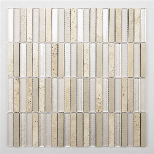 Wholesale Suppliers Stackbond Glass Stone Beige Mixed Kit Kat Tiles for ...