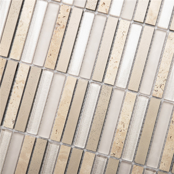 Wholesale Suppliers Stackbond Glass Stone Beige Mixed Kit Kat Tiles for ...