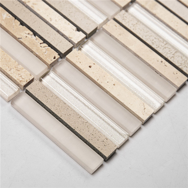 Wholesale Suppliers Stackbond Glass Stone Beige Mixed Kit Kat Tiles for ...