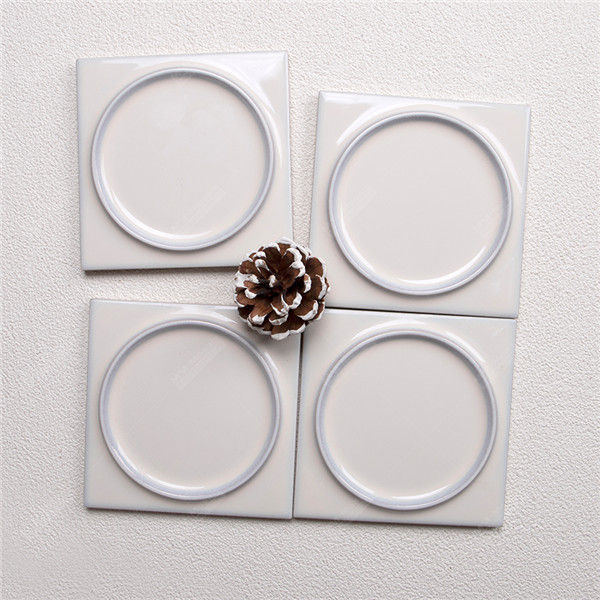 Factory Price 5x5 Inch Moulding Surface Porcelain White Square ...