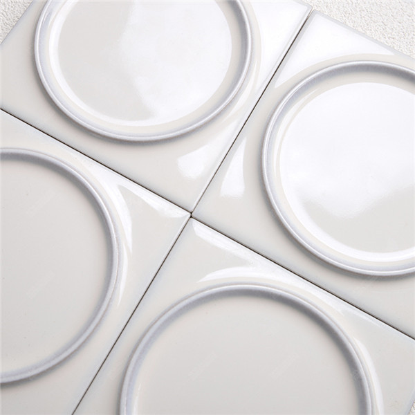 Factory Price 5x5 Inch Moulding Surface Porcelain White Square ...