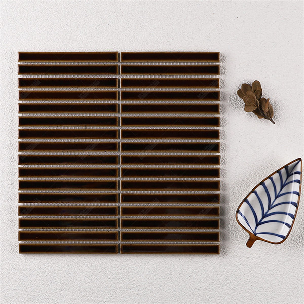 Wholesale Price 15x145mm Stackbond Glazed Kit Kat Tile Red Mosaic With ...