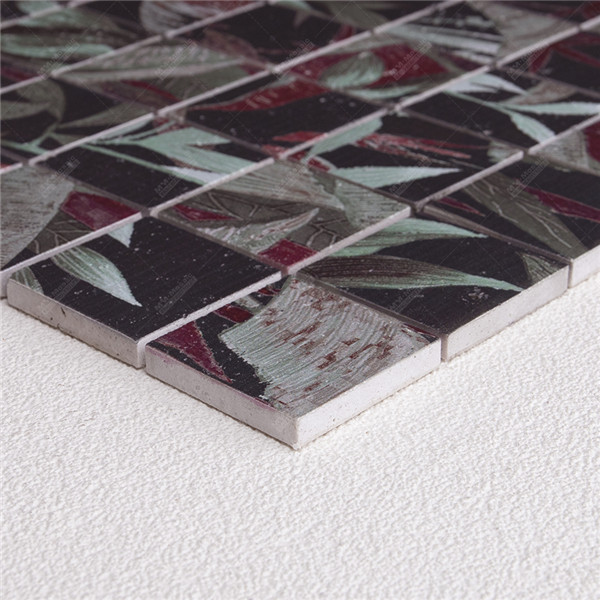 Foshan Wholesale 2x2 inch Inkjet Printed Floral Pattern Stone ...