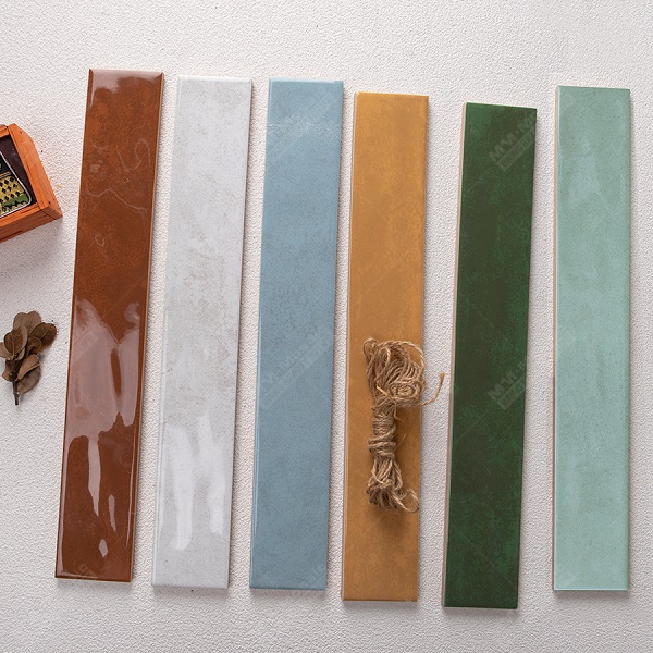 60*400mm Glossy Surface Ceramic Wall Brown Strip ZGJ3402-