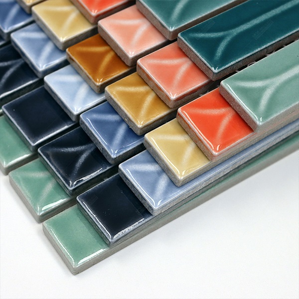 22x145mm 3D Textured Kitkat Porcelain Mosaic ZOA1709