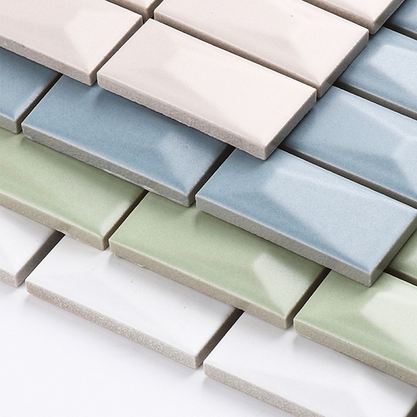 23x48mm Brick with 3D Cube Top Porcelain Mosaic ZMA2703